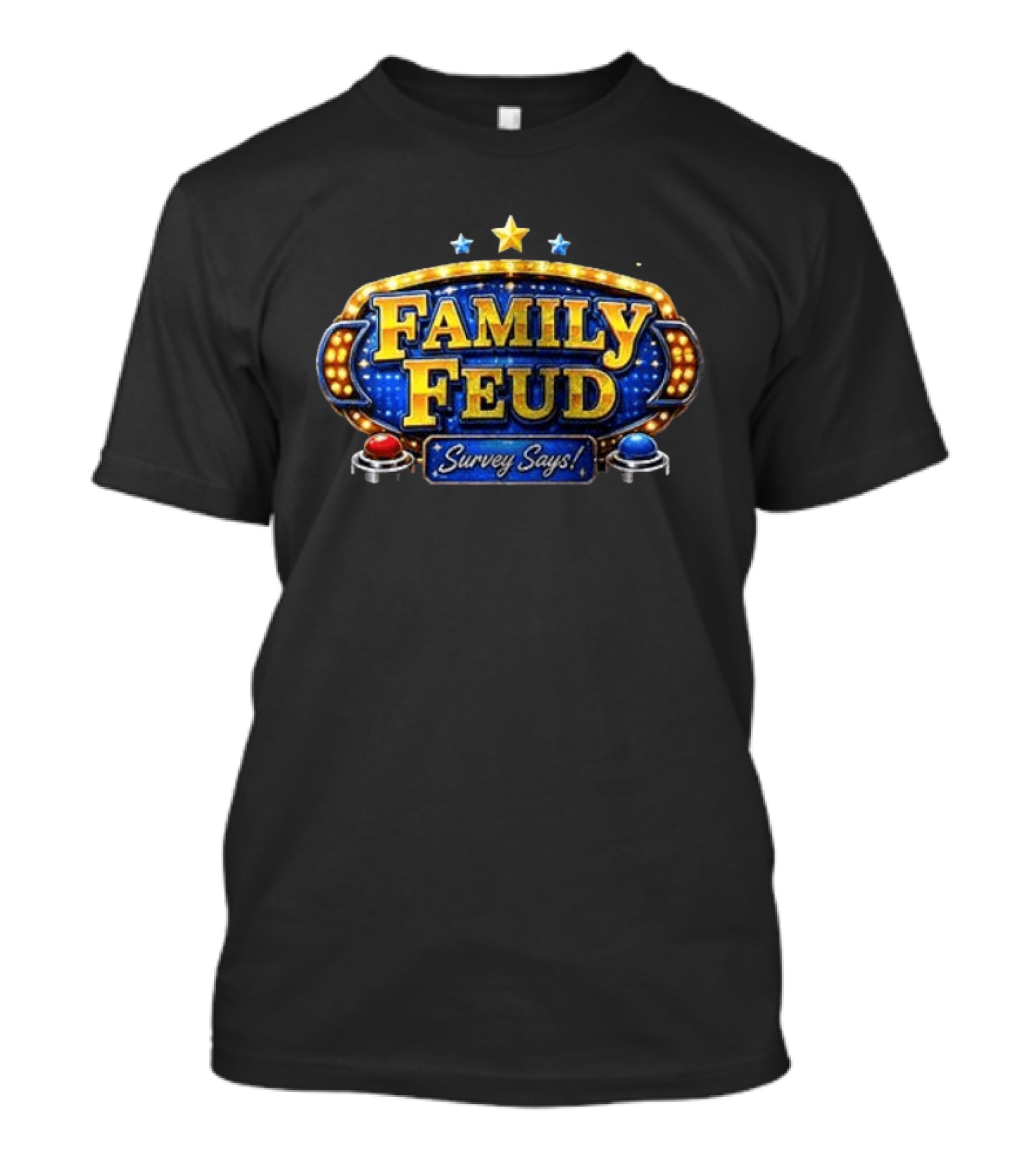 Family Feud Survey Says Game Show Logo Starburst Trivia Contest T-Shirt