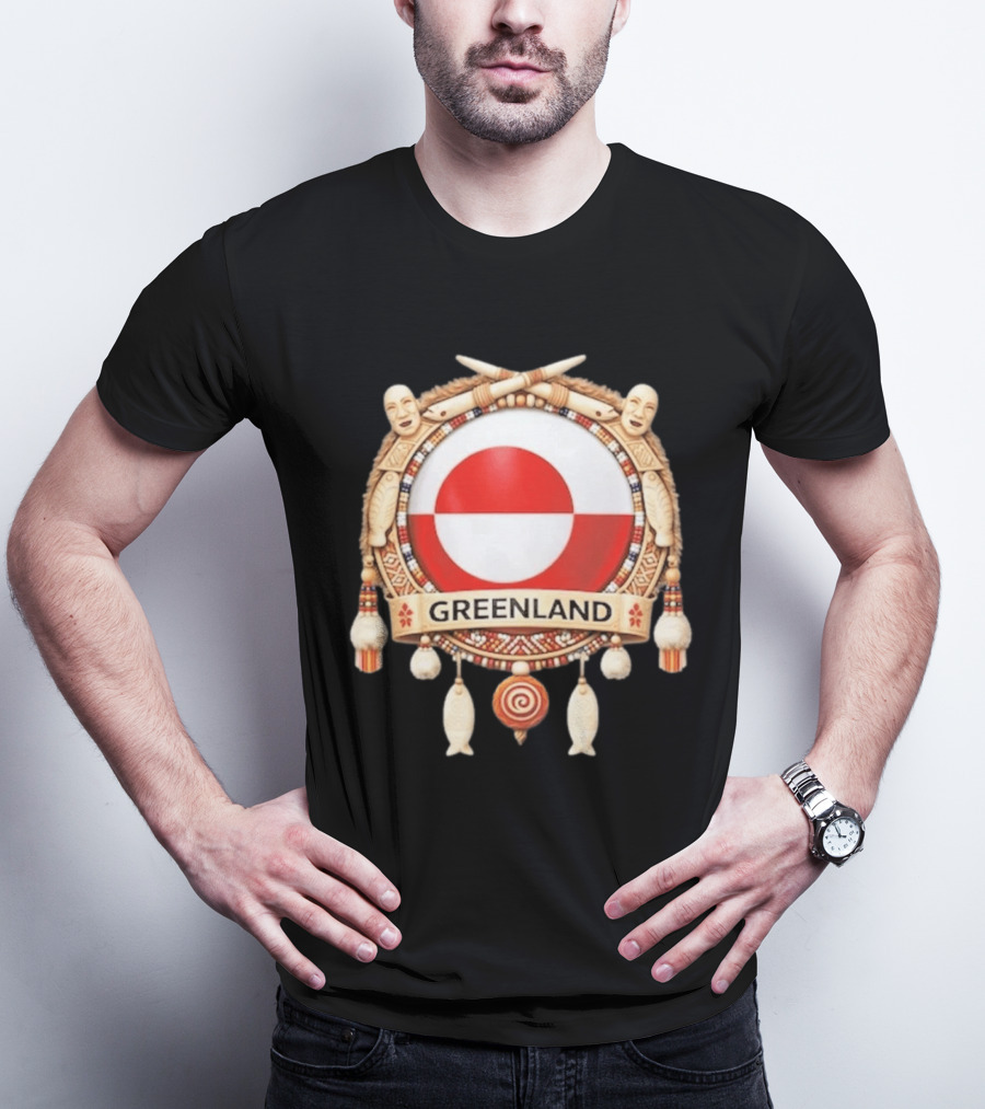 Greenland Native Heritage Circle Emblem Celebrating Cultural T-Shirt
