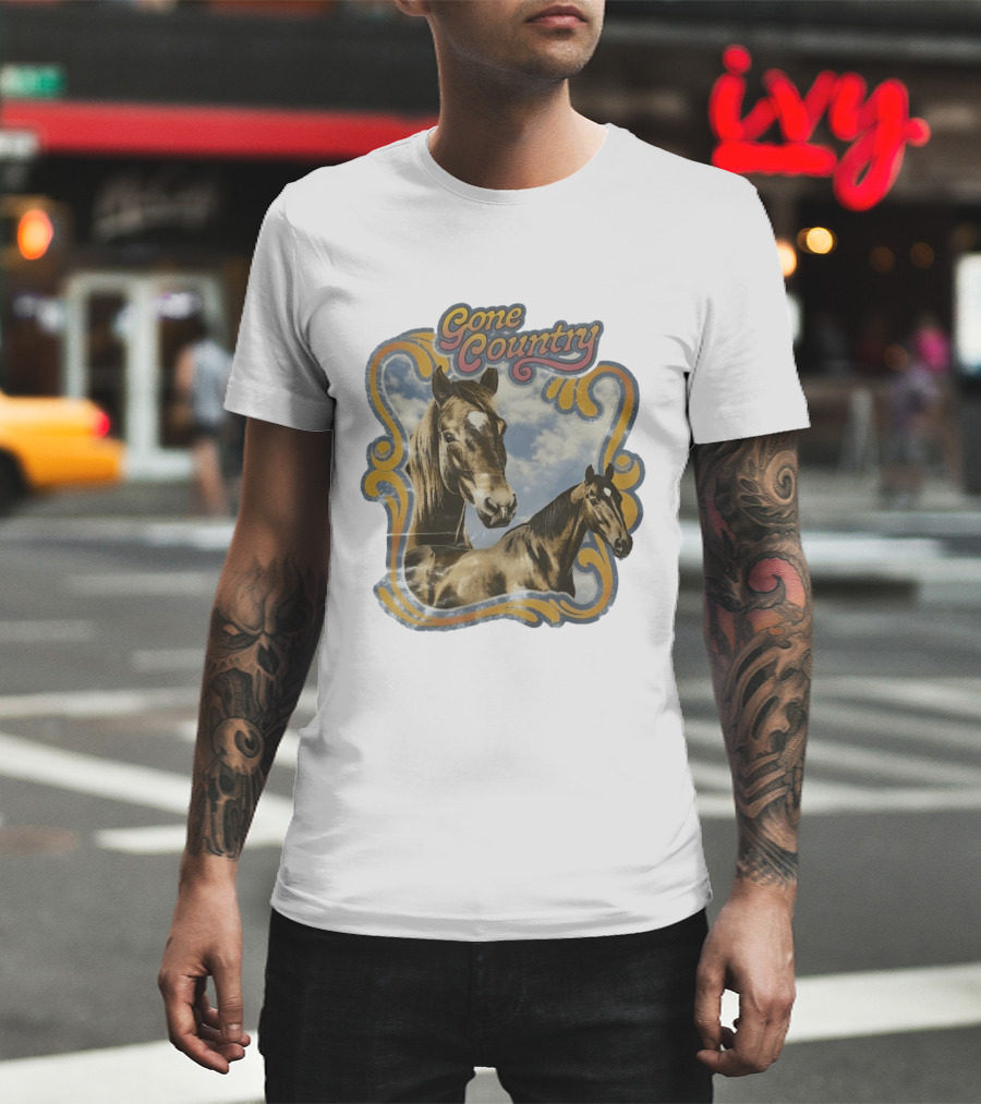 Gone Country Horses Levi's Western Equestrian T-Shirt
