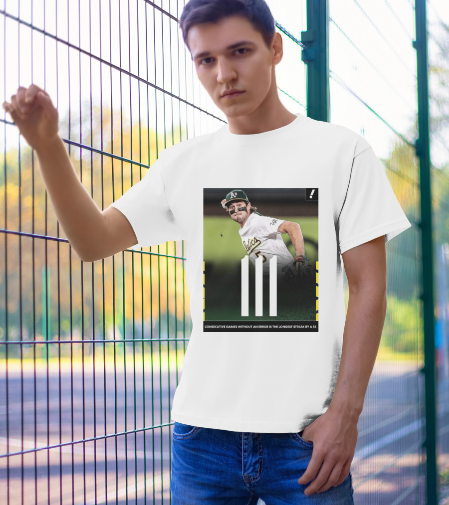 Jacob Wilson Athletics 111 Consecutive Errorless Games Record By Shortstop T-Shirt