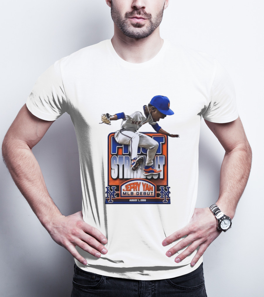 New York Mets Jepry Yan MLB Debut First Strikeout August 1 2008 T-Shirt