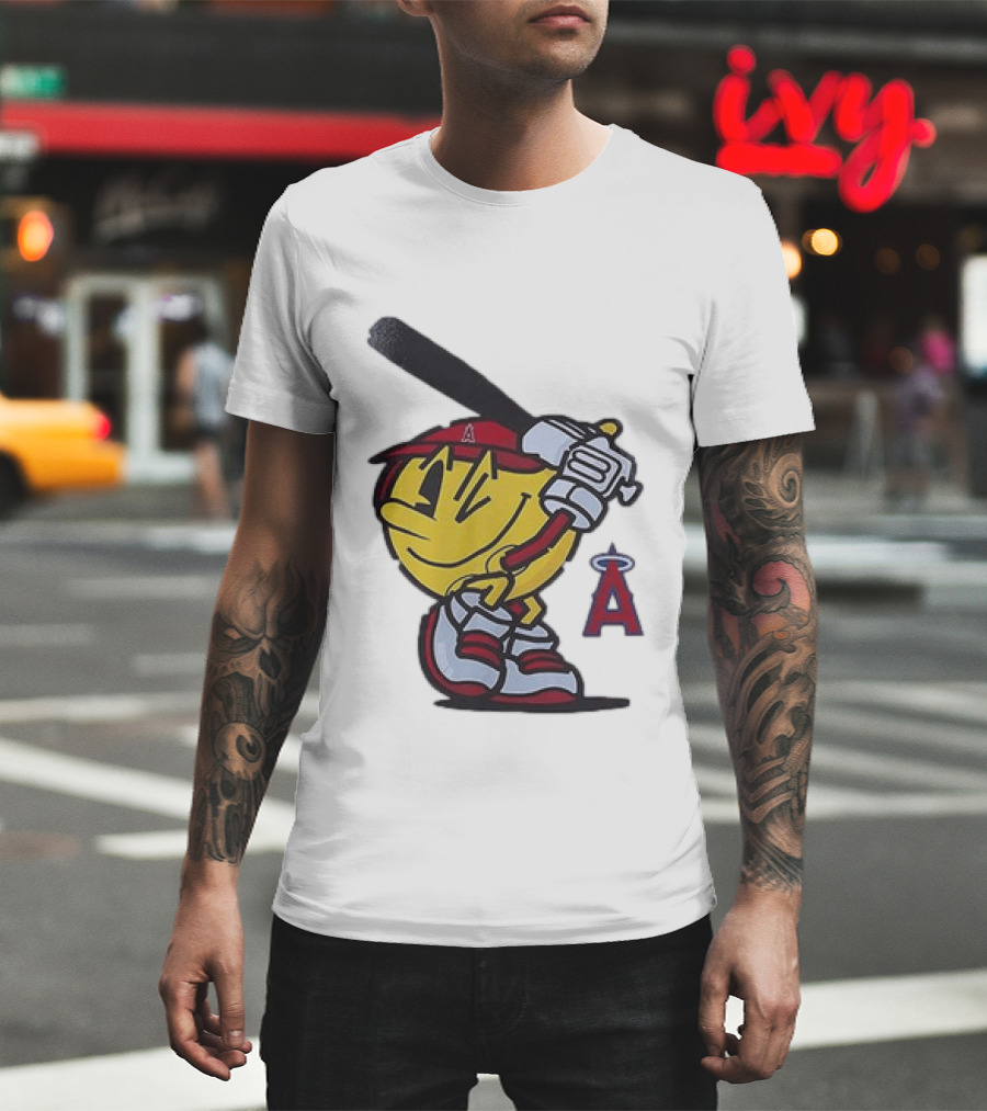 Los Angeles Angels Pacman Baseball T-Shirt