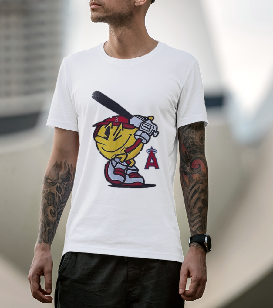 Los Angeles Angels Pacman Baseball T-Shirt