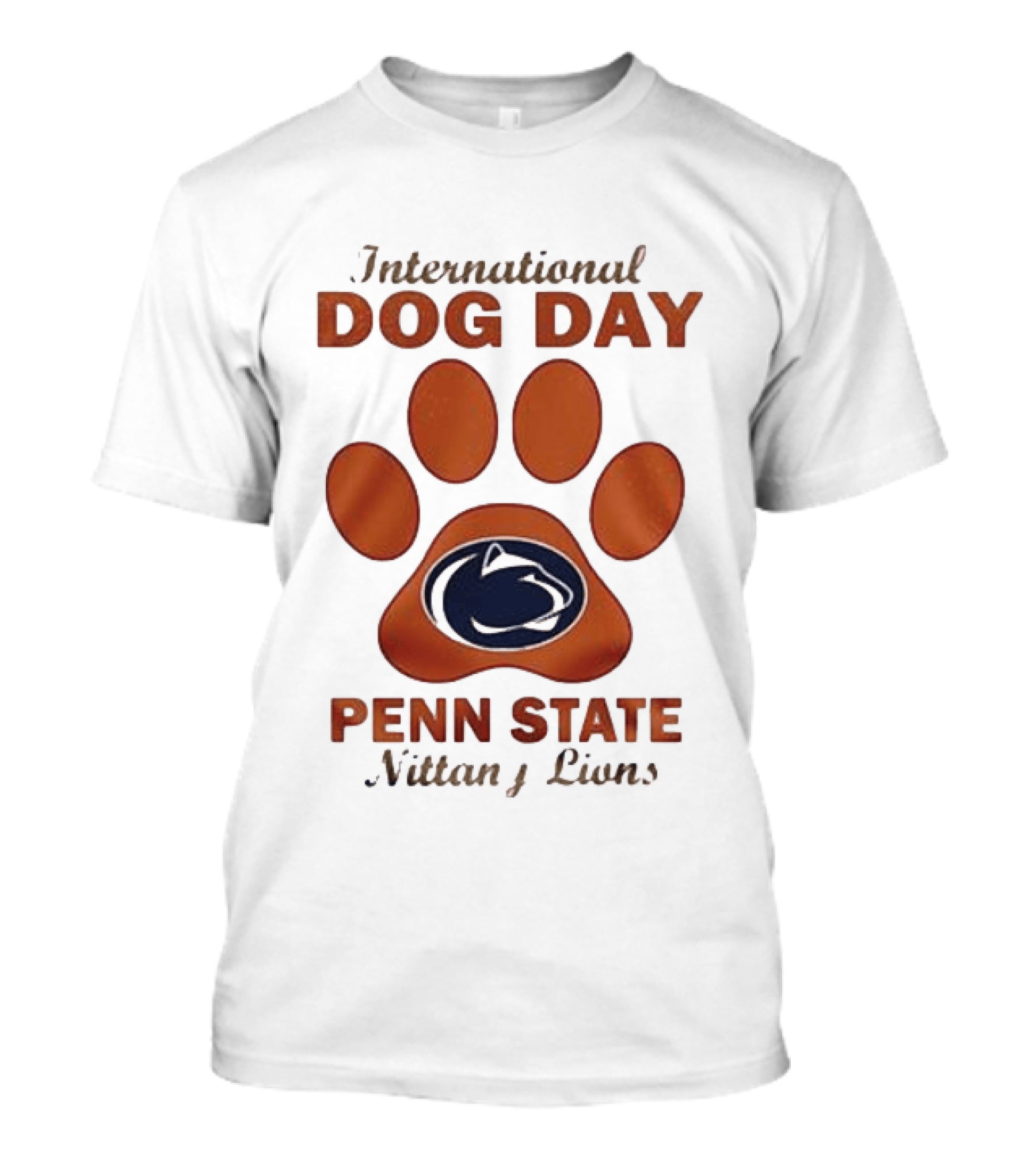 International Dog Day Paw Print Penn State Nittany Lions T-Shirt