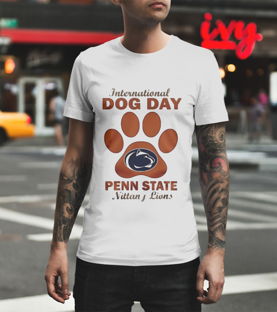 International Dog Day Paw Print Penn State Nittany Lions T-Shirt