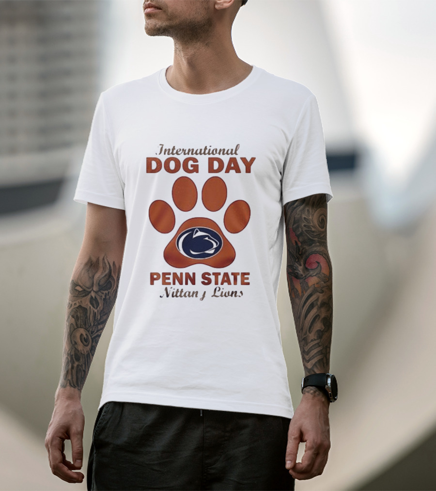 International Dog Day Paw Print Penn State Nittany Lions T-Shirt