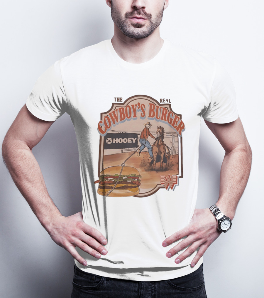 Hooey The Real Cowboy's Burger Western Ranch Rodeo T-Shirt