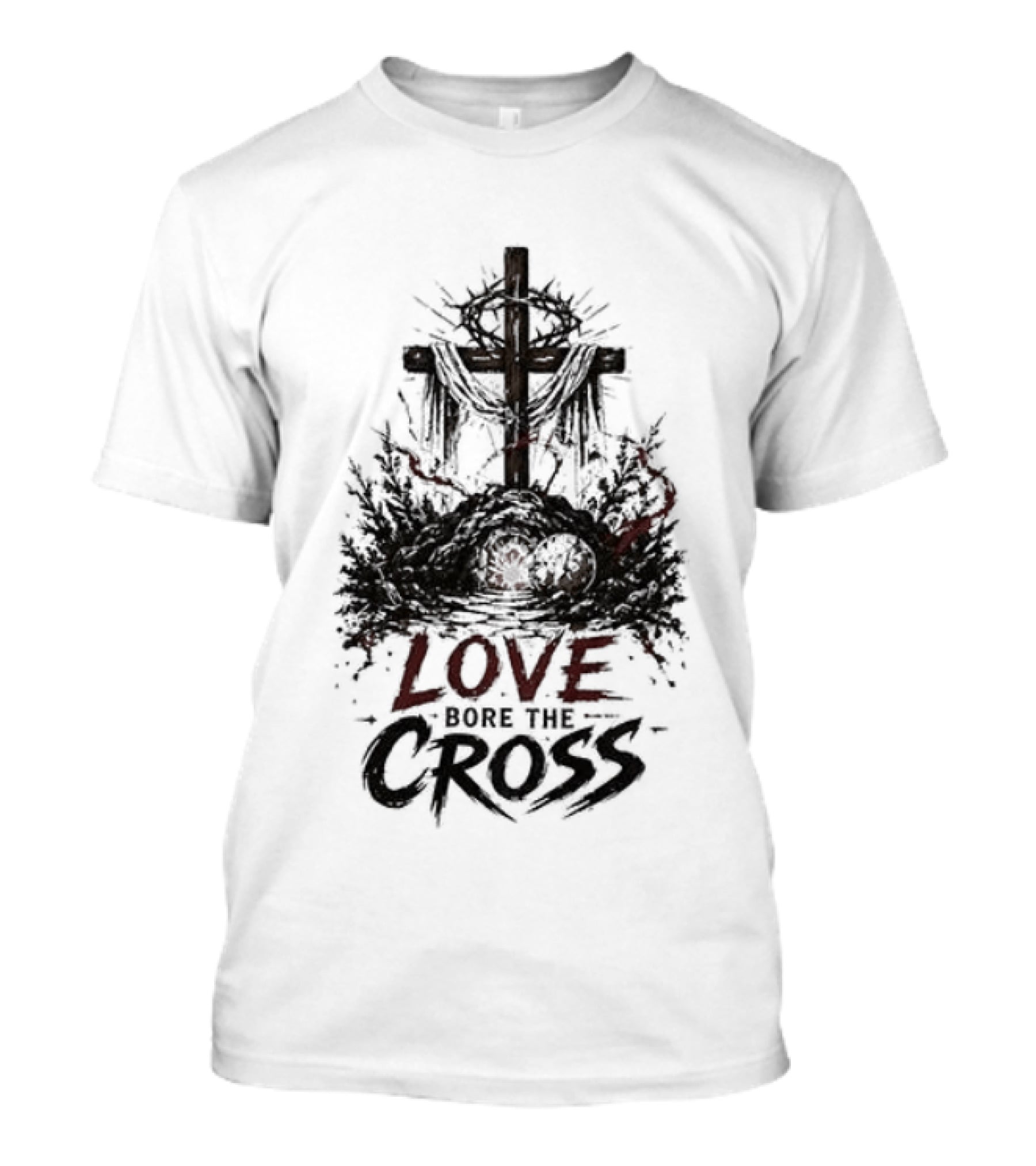 The Passion Of Christ Christian Love Cross Bore T-Shirt