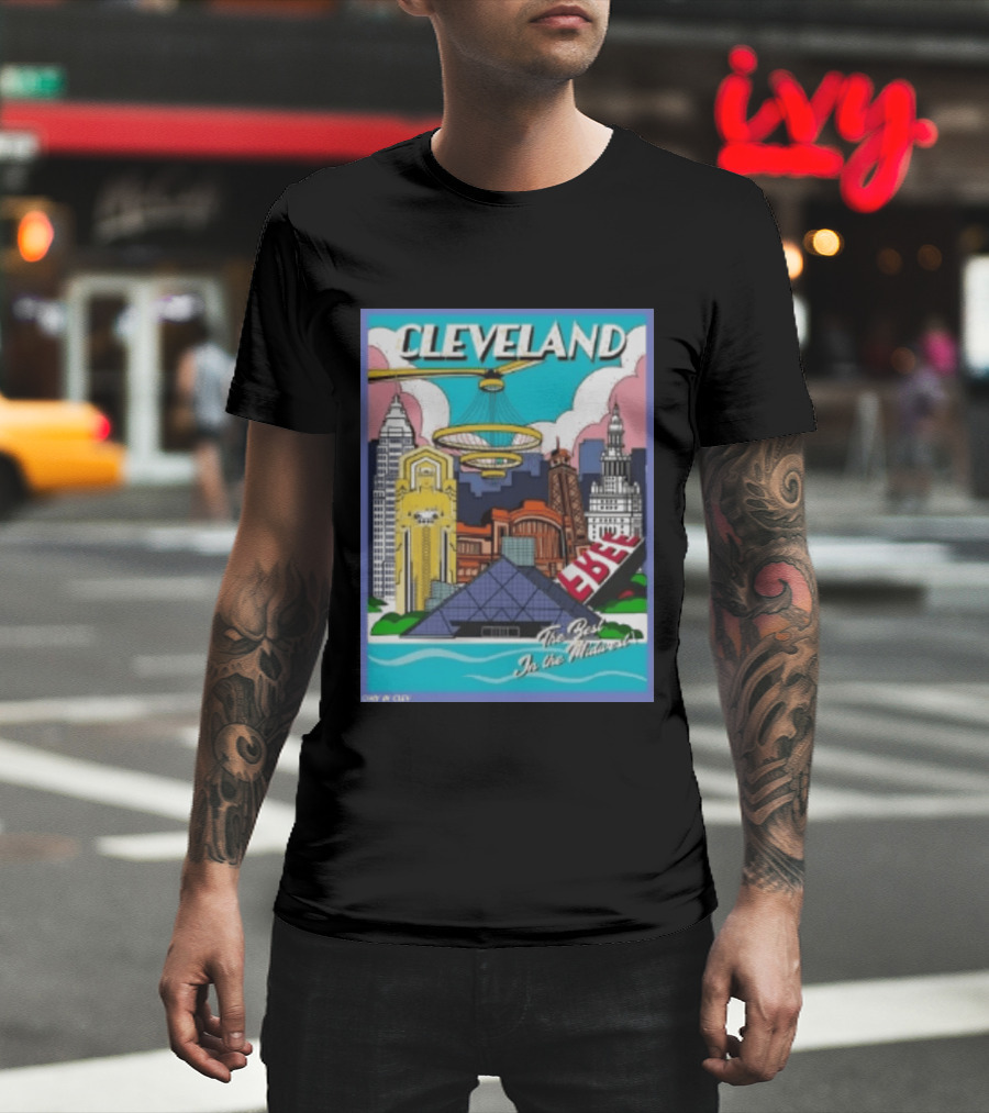 Cleveland The Best In The Midwest Only In City Skyline T-Shirt