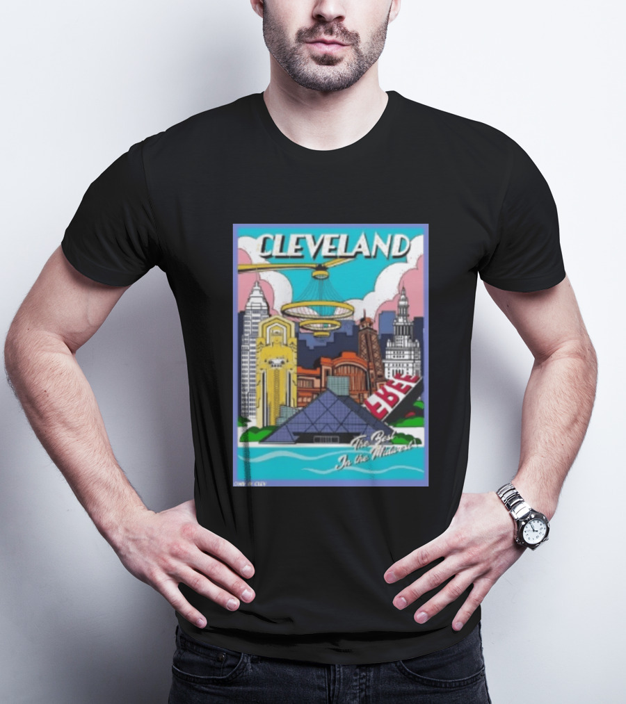 Cleveland The Best In The Midwest Only In City Skyline T-Shirt