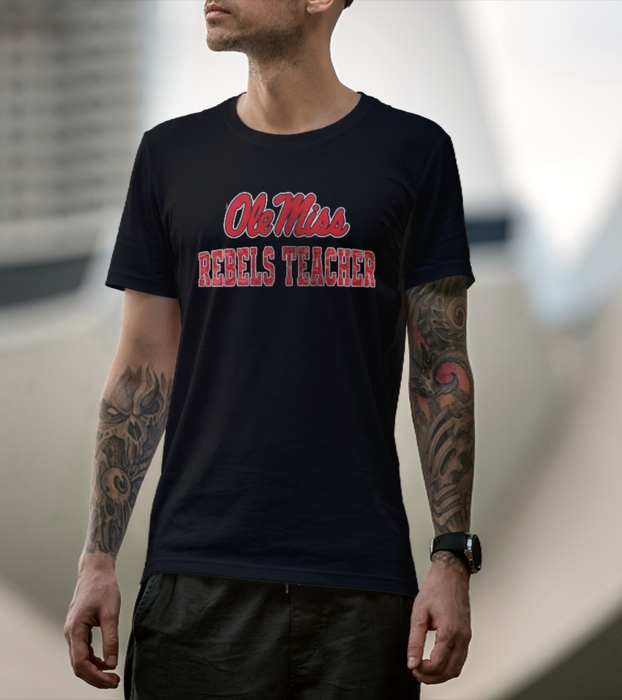 Ole Miss Rebels Teacher Football Fan T-Shirt
