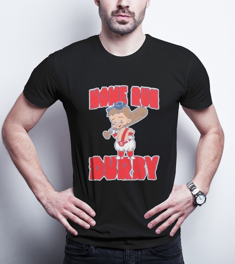 Boston Red Sox Payton Tolle Home Run Durby Cartoon Baseball Player In Red And White Uniform T-Shirt