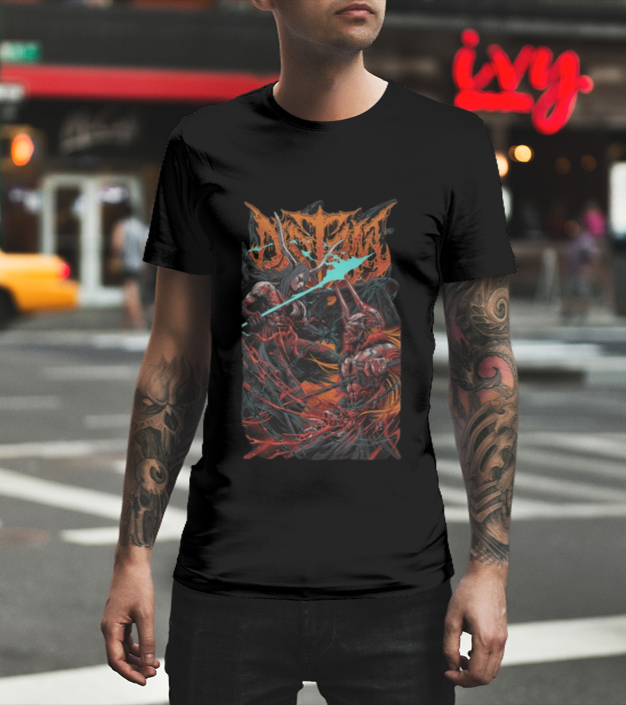 Distant Store Bleach Battle With Fantasy Horned Characters T-Shirt
