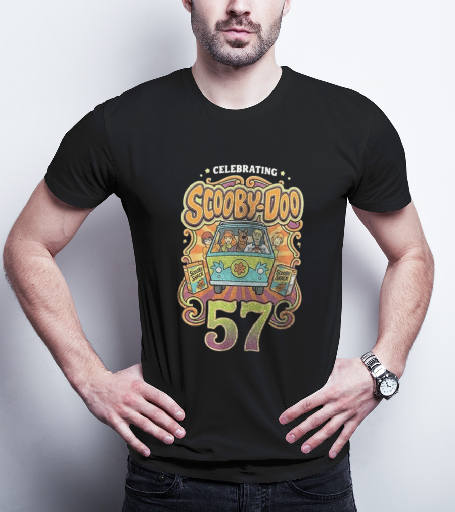 Celebrating 57 Years Scooby Doo And Mystery Machine Adventure T-Shirt