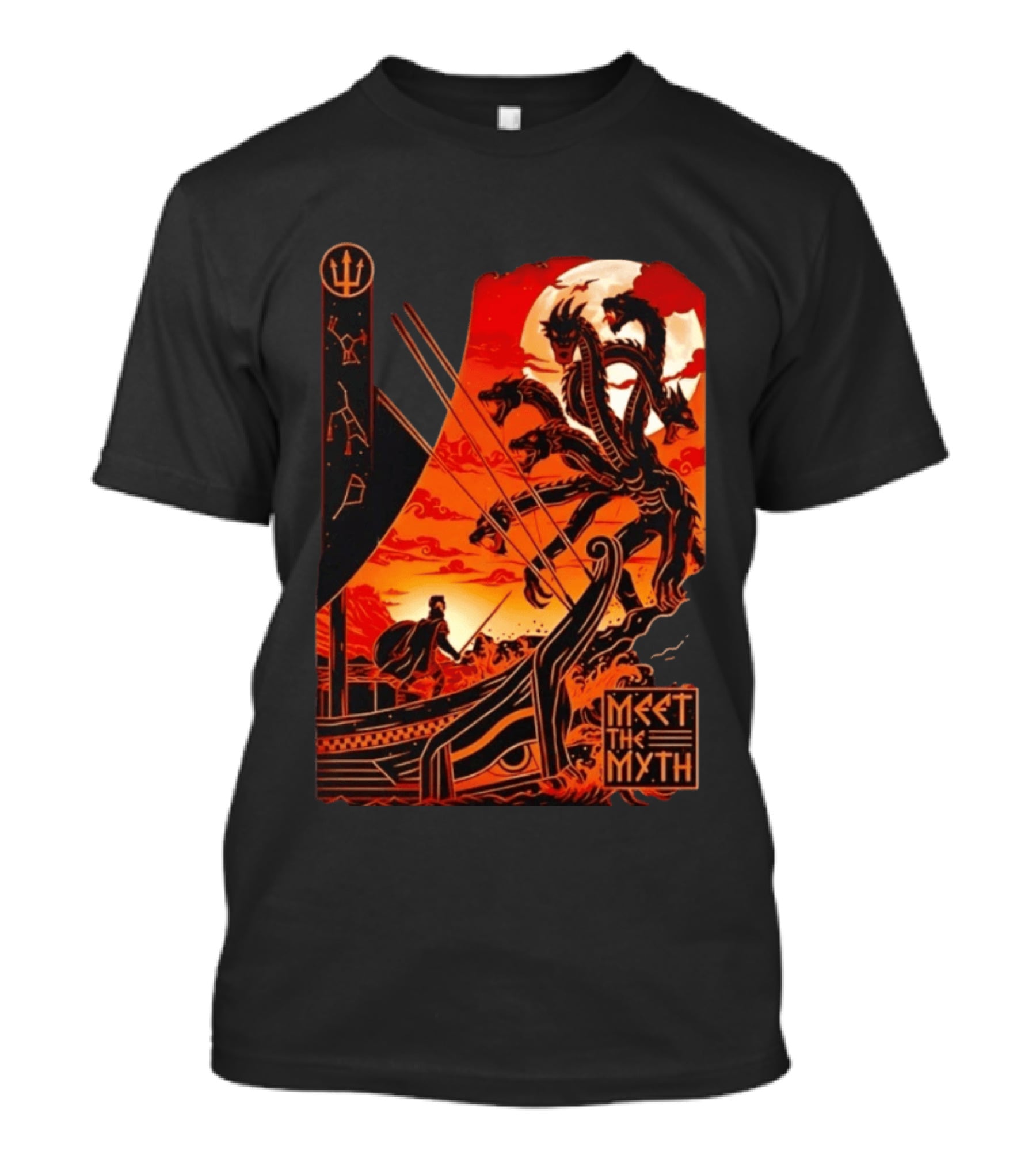 Meet The Myth Hydra Greek Mythology Hercules Dramatic Battle Scene T-Shirt