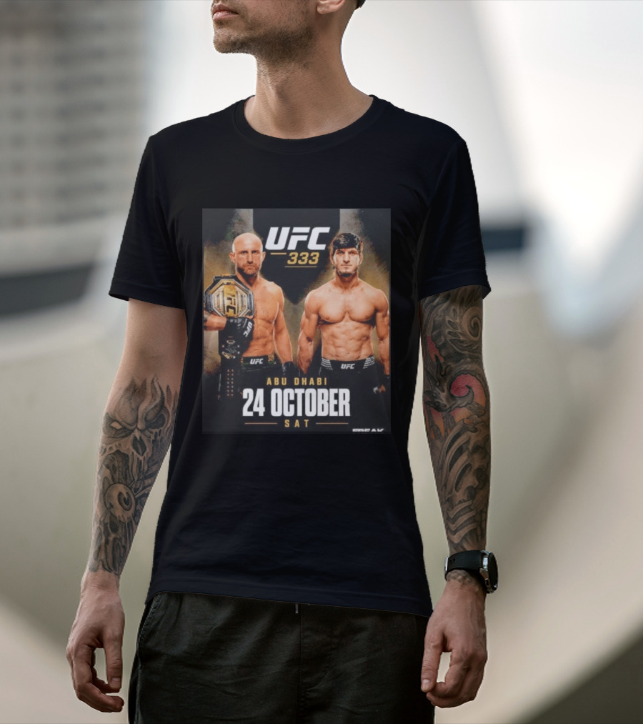 UFC 333 Alexander Volkanovski Vs Movsar Evloev 24 October Abu Dhabi Event T-Shirt