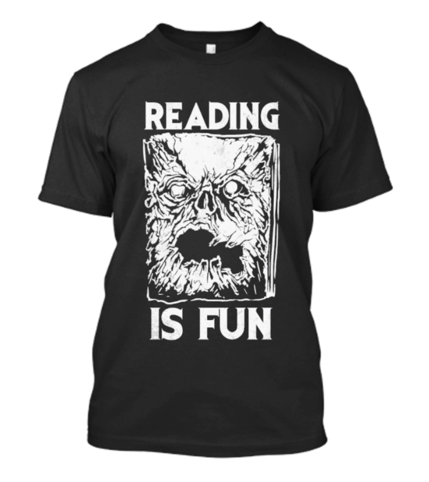 Necronomicon Reading Is Fun Creepy Face T-Shirt