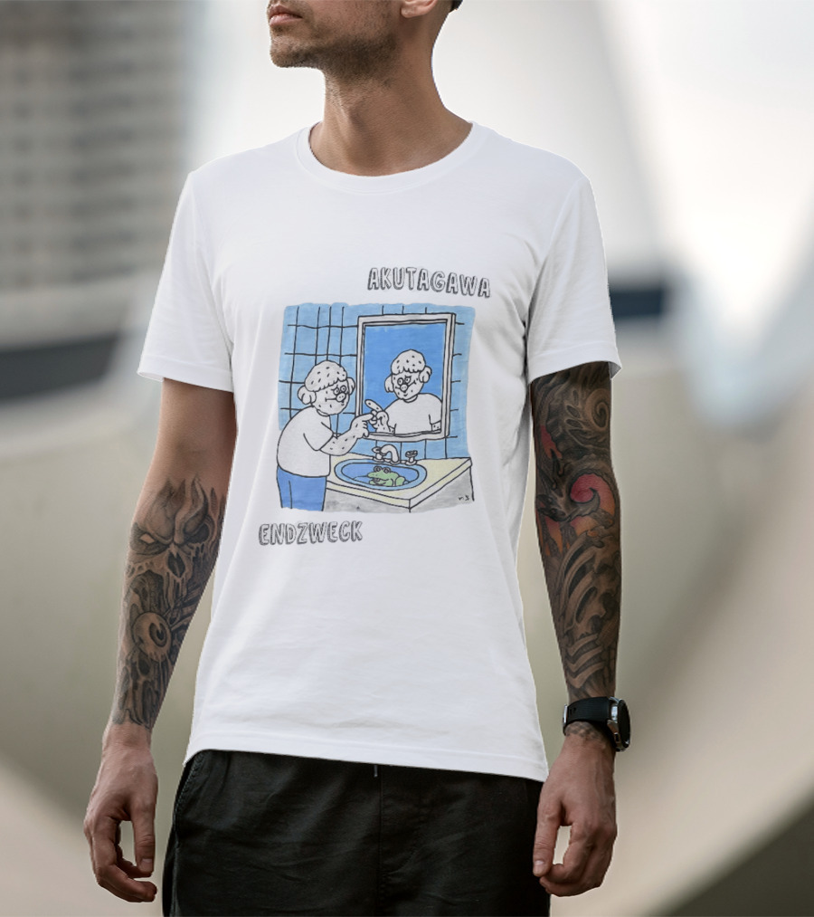 Akutagawa Endzweck Cartoon Mirror Reflection With Frog T-Shirt