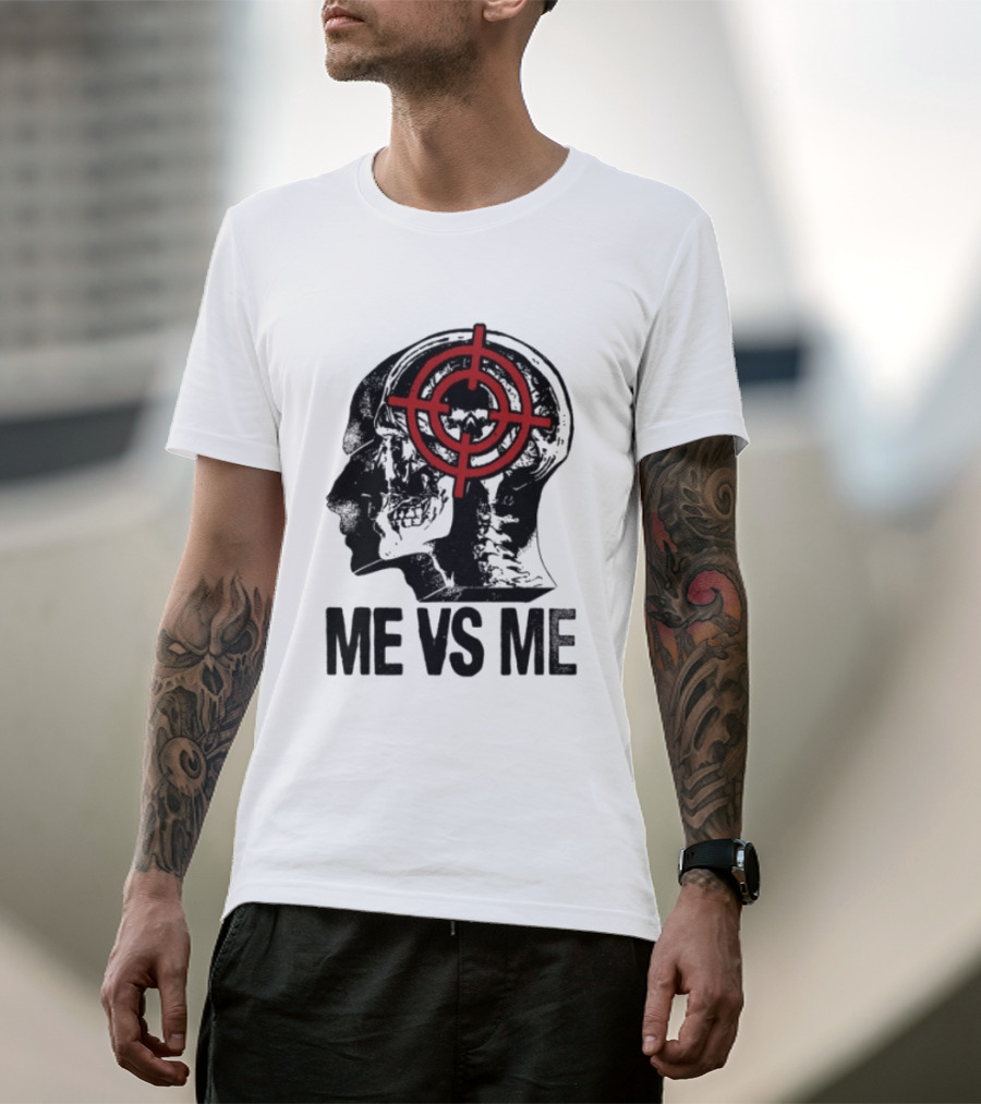 Get A Real Job Kid Store Me Vs Me White Target Head T-Shirt