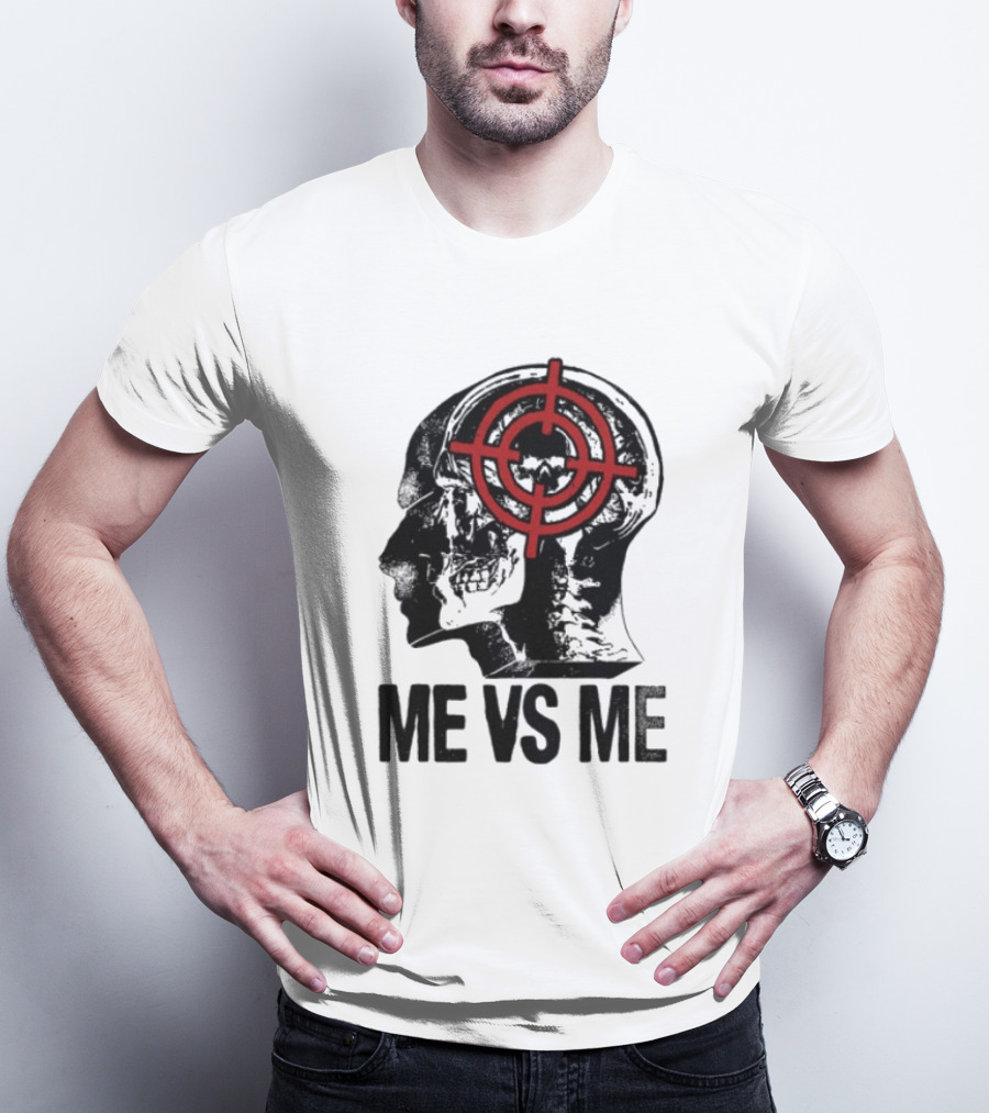 Get A Real Job Kid Store Me Vs Me White Target Head T-Shirt