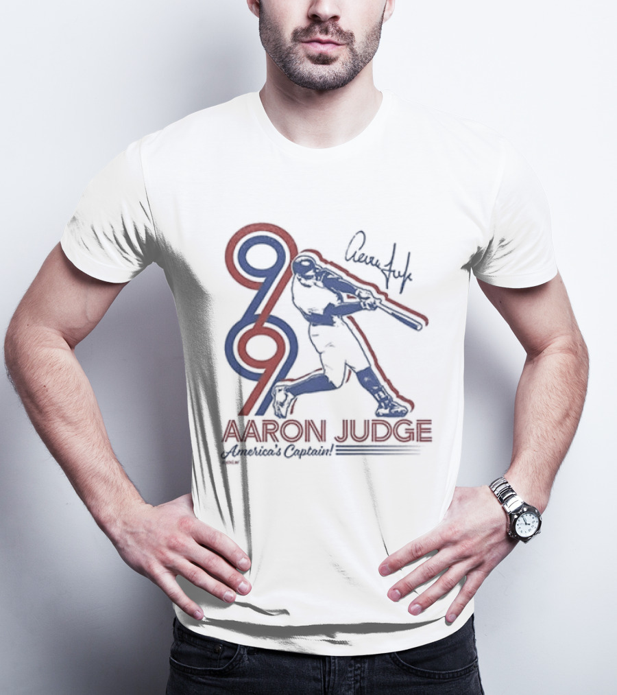 New York Yankees Aaron Judge America's Captain Signature Swing T-Shirt