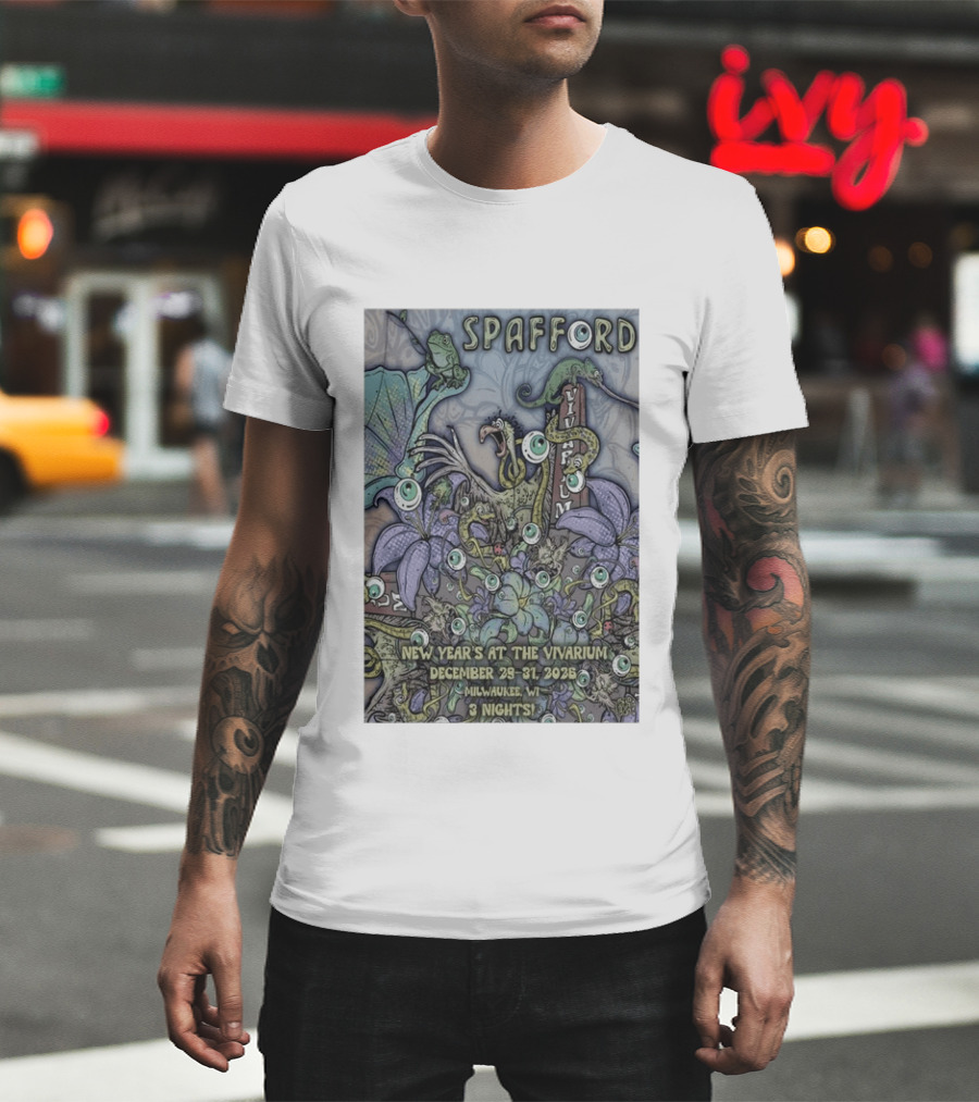 Spafford New Year’s At The Vivarium December 29 31 2026 Milwaukee WI 3 Nights T-Shirt