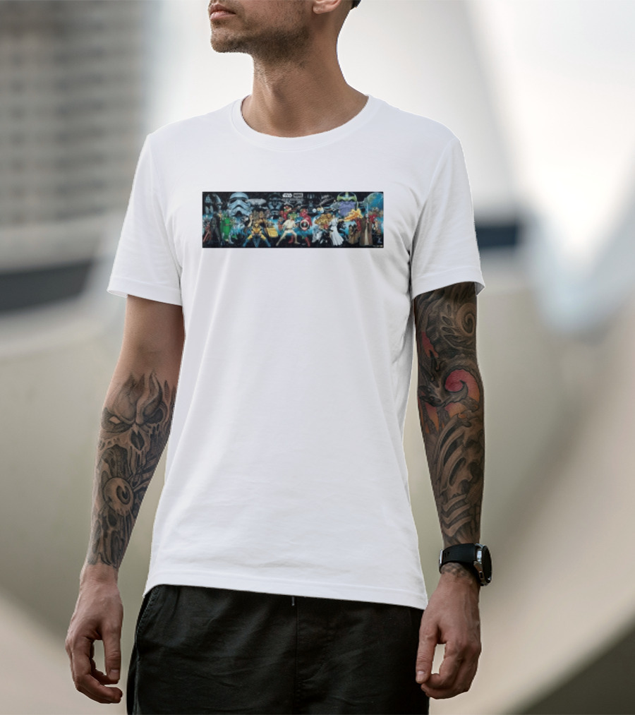 Star Wars X Marvel Hope Assembles Characters Lineup T-Shirt