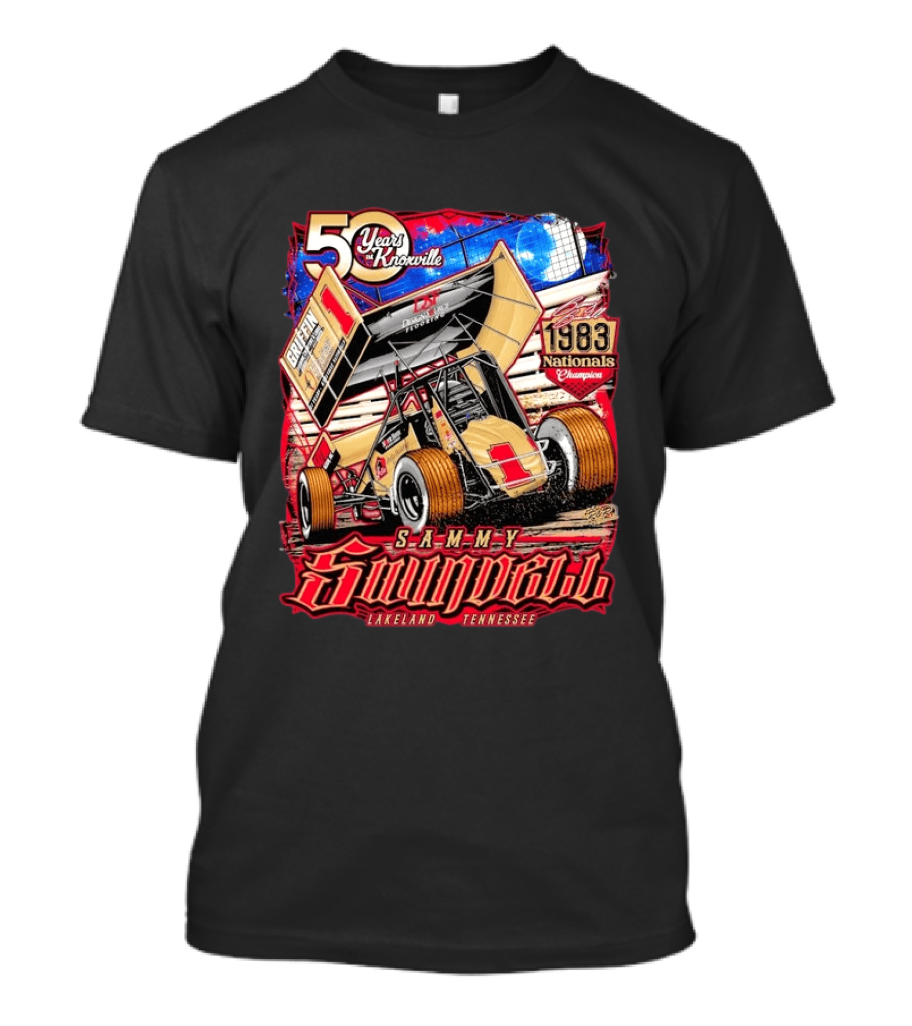 50 Years At Knoxville Sammy Swindell Sprint Car 1983 Nationals Champion Lakeland Tennessee T-Shirt