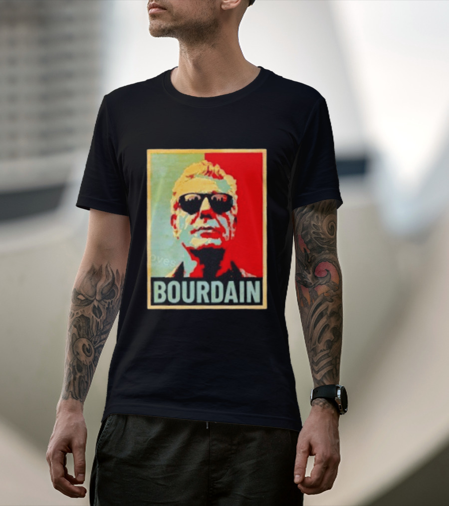Bourdain Hope Iconic Style Image T-Shirt