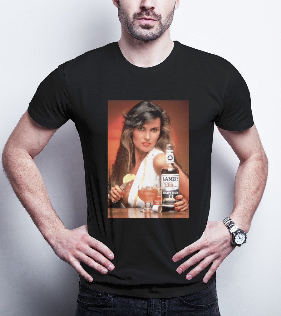 Lamb's Navy Rum Caroline Munro Orange Juice Cocktail Advertising T-Shirt