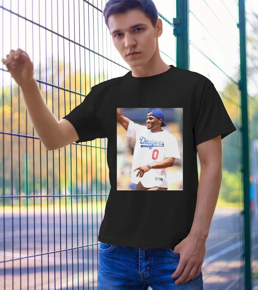 Russell Westbrook Dodgers 0 Jersey Celebration T-Shirt