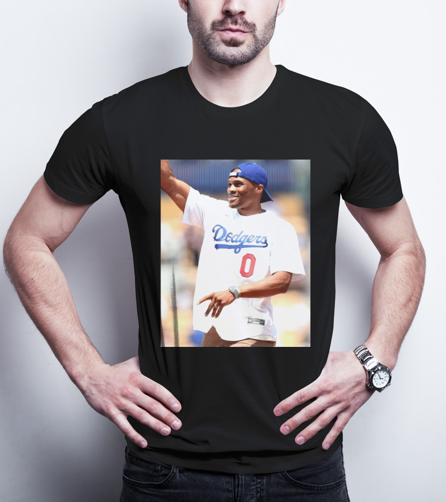 Russell Westbrook Dodgers 0 Jersey Celebration T-Shirt