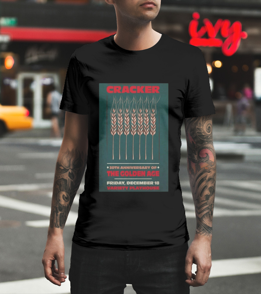 Cracker 30th Anniversary Of The Golden Age Friday December 18 Variety Playhouse T-Shirt