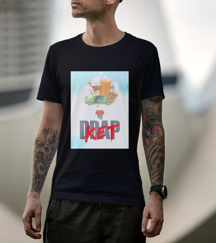 Drap Ket Cat Moving Day Car Furniture Chaos T-Shirt