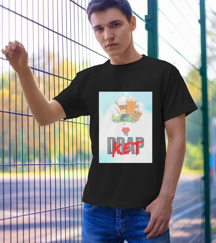 Drap Ket Cat Moving Day Car Furniture Chaos T-Shirt