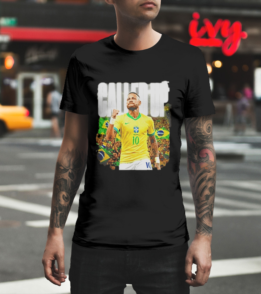 Neymar Brazil Called Up Football 10 Jersey Celebration T-Shirt