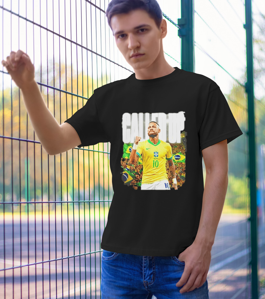 Neymar Brazil Called Up Football 10 Jersey Celebration T-Shirt