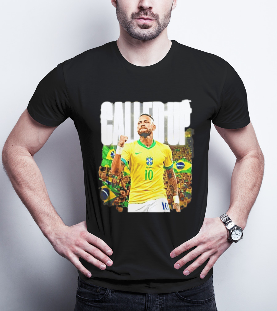 Neymar Brazil Called Up Football 10 Jersey Celebration T-Shirt