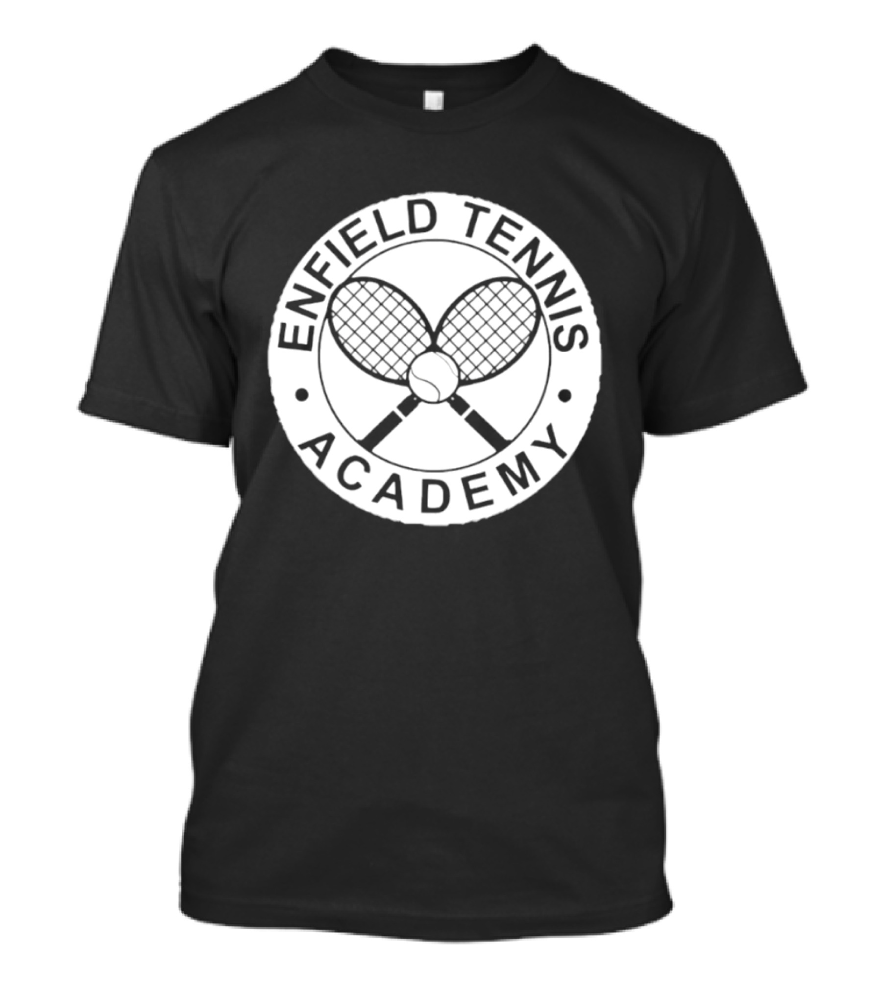 Enfield Tennis Academy Sports Club Circle Badge With Crossed Racquets T-Shirt