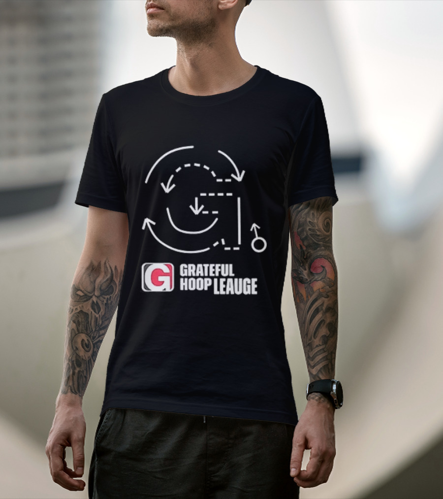 Grateful Dead Grateful Hoop League Basketball Strategy Playbook T-Shirt