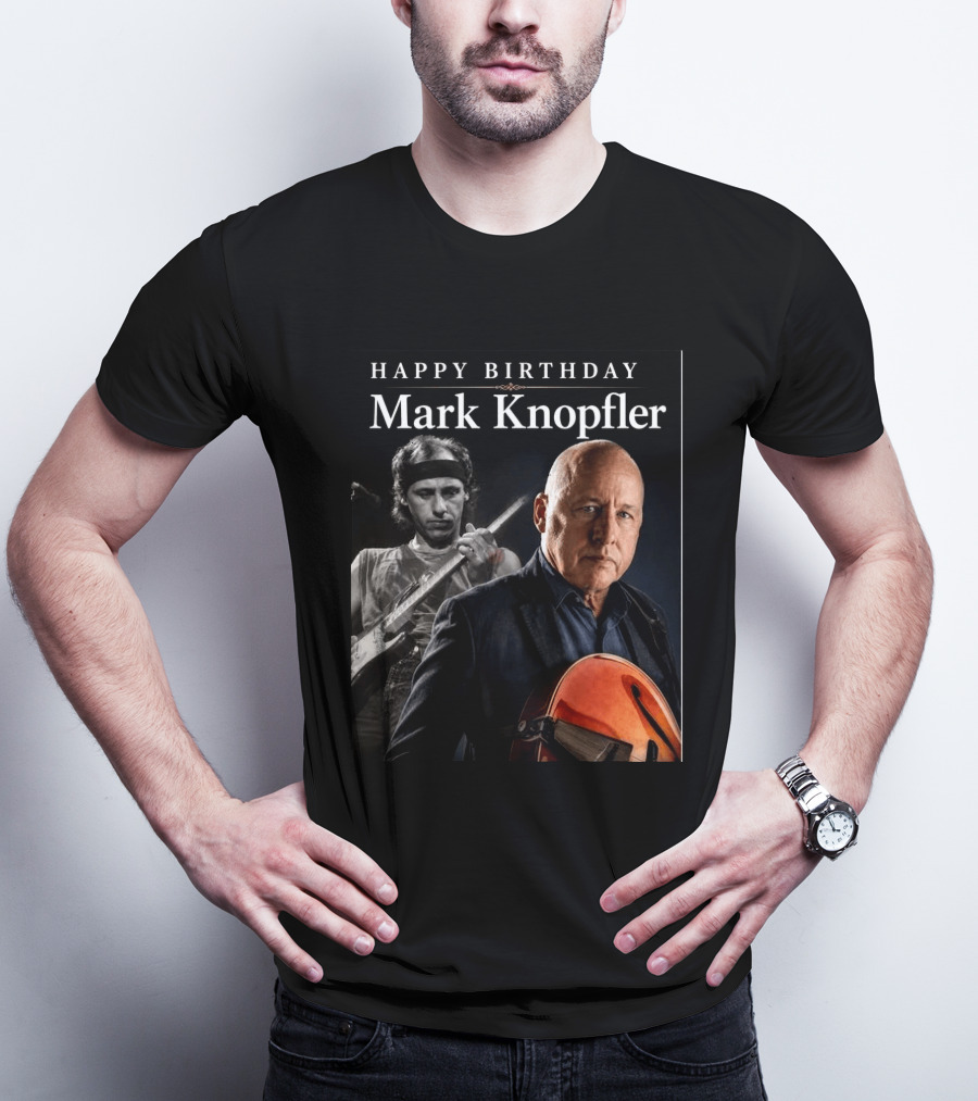 Mark Knopfler Birthday Celebration With Iconic Guitar T-Shirt