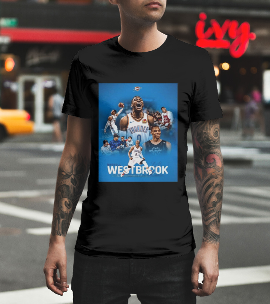 Russell Westbrook OKC Thunder Thank You For Everything Retirement T-Shirt