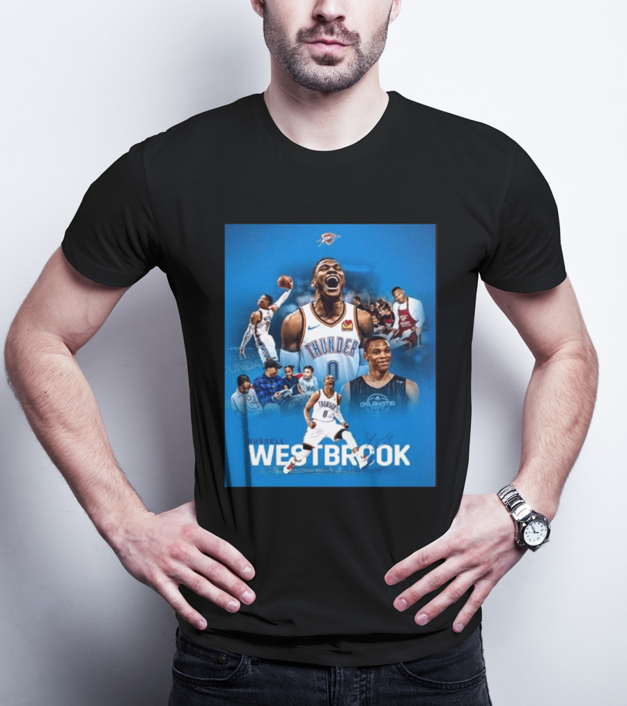 Russell Westbrook OKC Thunder Thank You For Everything Retirement T-Shirt