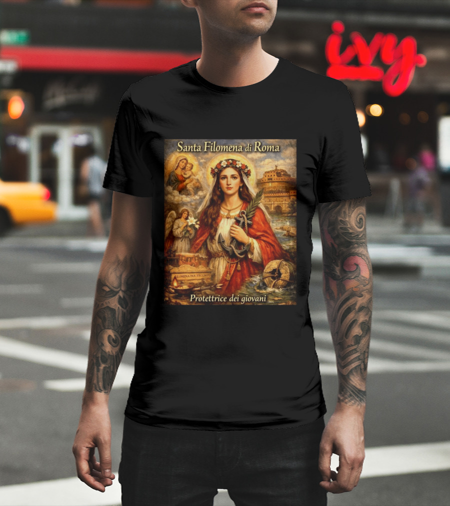Santa Filomena Di Roma Protettrice Dei Giovani Sant'Angelo T-Shirt