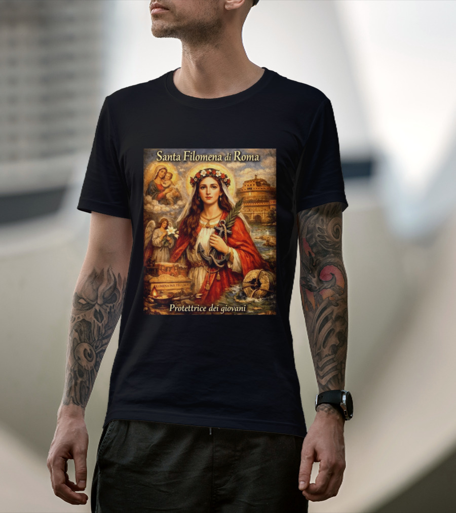 Santa Filomena Di Roma Protettrice Dei Giovani Sant'Angelo T-Shirt