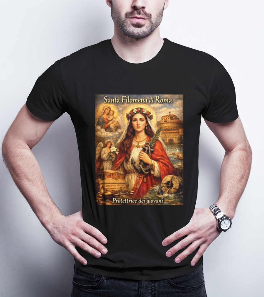 Santa Filomena Di Roma Protettrice Dei Giovani Sant'Angelo T-Shirt