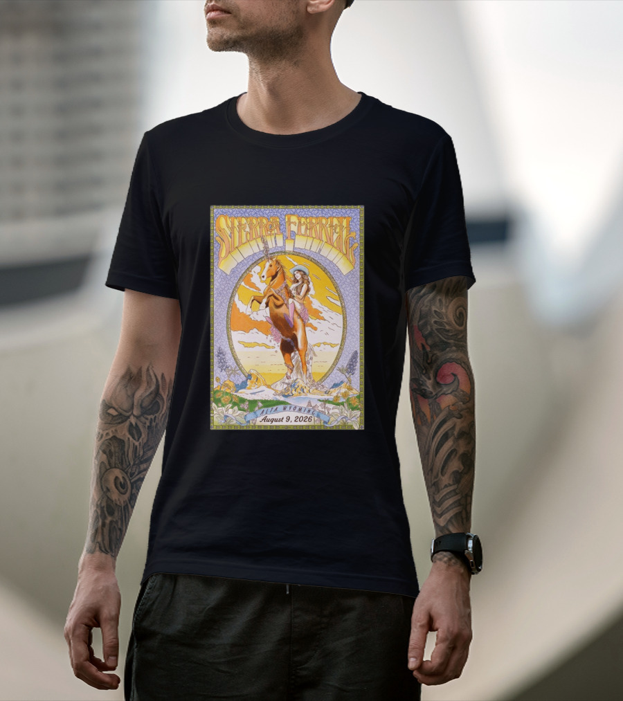 Sierra Ferrell August 9 2026 Alta Wyoming Grand Targhee Bluegrass Festival Tour Horse And Woman T-Shirt