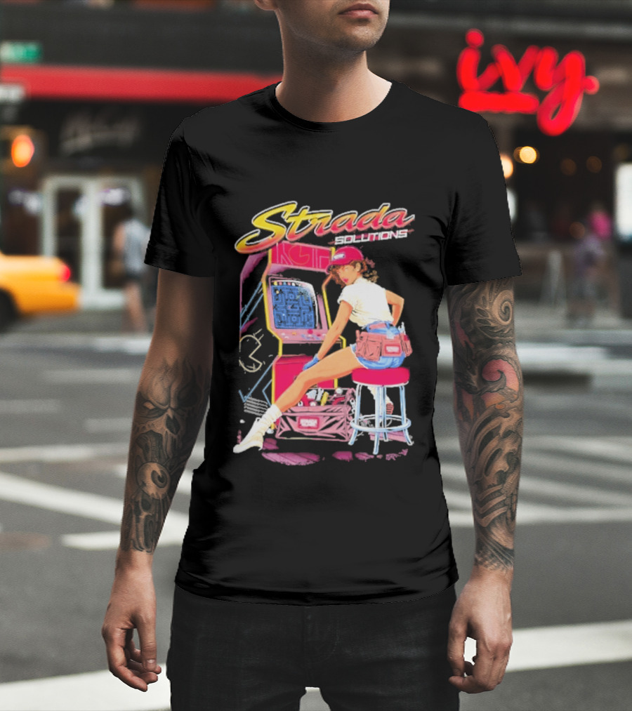 Strada Solutions Arcade Mechanic Retro Gaming T-Shirt