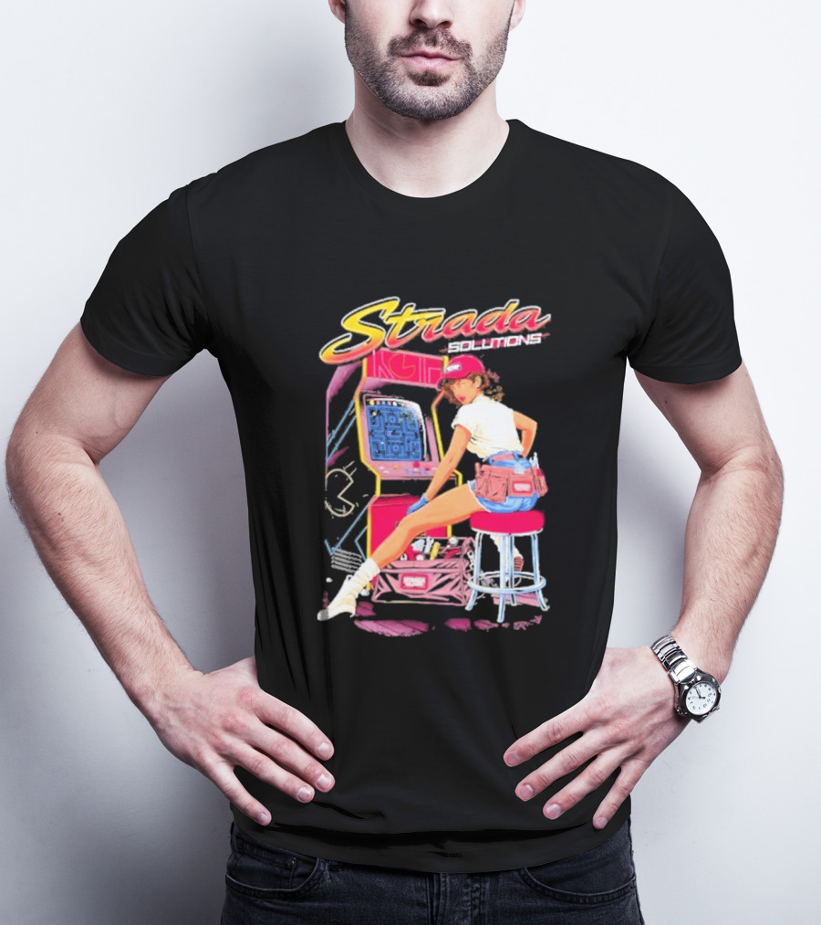 Strada Solutions Arcade Mechanic Retro Gaming T-Shirt