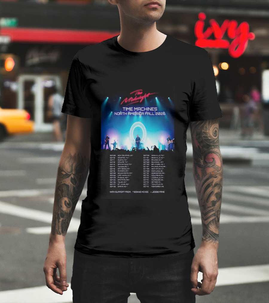 The Midnight Time Machines Tour North America Fall 2026 T-Shirt